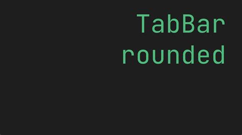 FLUTTER TabBar Rounded Bubble Tab YouTube