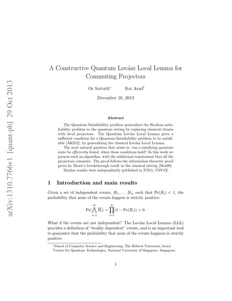 pdf a constructive quantum lov asz local lemma for commuting projectors