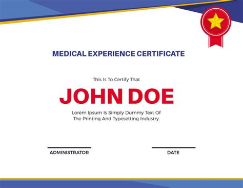 Experience Certificate Templates