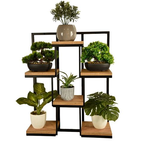 Kwietnik na ścianę wiszący loft 6 półek metalowy PG 594 Cena
