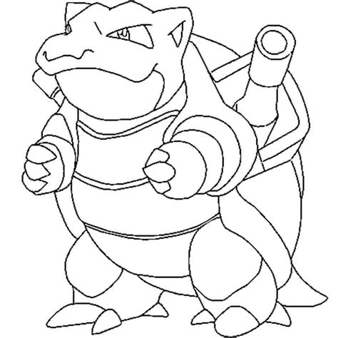 Coloriage Pokémon tortank en Ligne Gratuit à imprimer