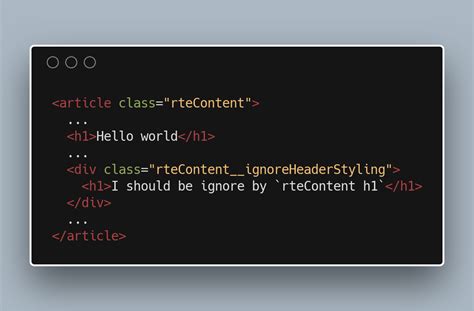 I Want To Style Eg H1 Inside An Element Except HTML CSS The