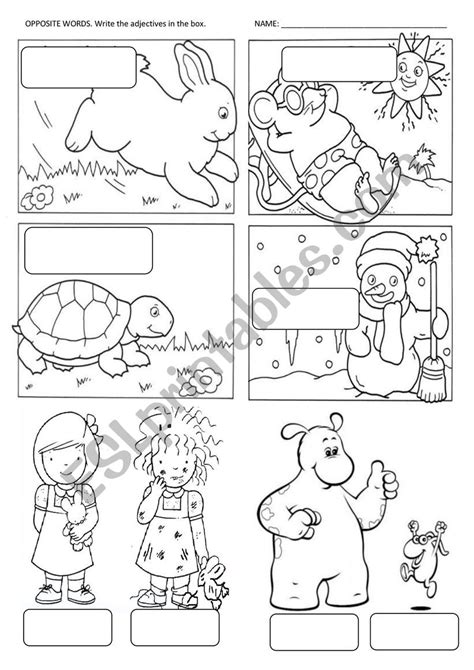 Coloring Adjectives Coloring Pages