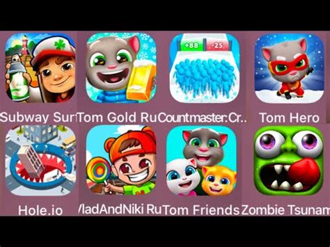 Subway Surfers Tom Gold Run Count Master Tom Hero Hole Io Vlad And Niki