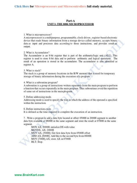 125 ec8691 ec6504 microprocessors and microcontrollers important questions pdf