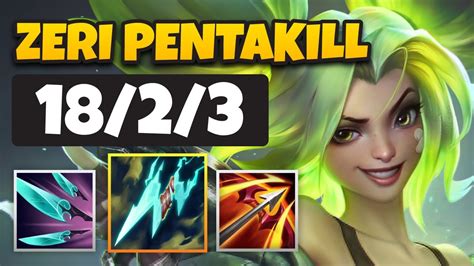 Zeri Pentakill Vs Kai Sa Adc Youtube