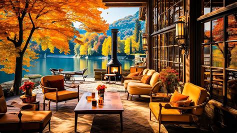 Cozy Fall Coffee Shop Ambience Warm Jazz Music Smooth Piano Jazz