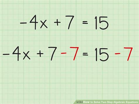 Ways To Solve Two Step Algebraic Equations Wikihow