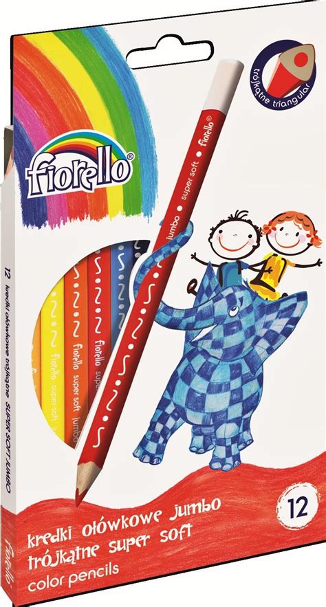 Fiorello Kredki Super Soft Jumbo 12 Kolorów Ceny i opinie Ceneo pl