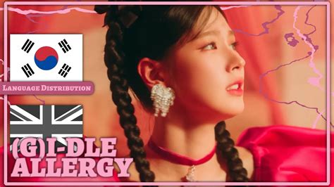 G I Dle Allergy Language Distribution Youtube