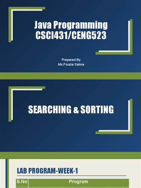 week 3 multidimensional array concepts searching sorting pdf array data structure programming