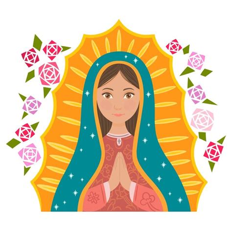 Premium Vector Our Lady Of Guadalupe Catholic Invocation Of Our Lady