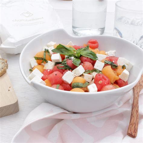Salade de pastèque melon feta et basilic Spicy Ananas