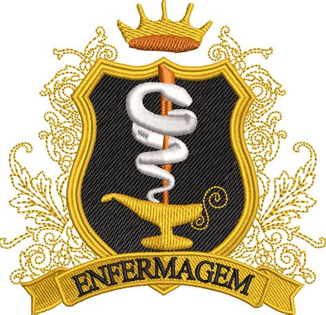 Matriz de Bordado Brasão Enfermagem Elo7 Produtos Especiais