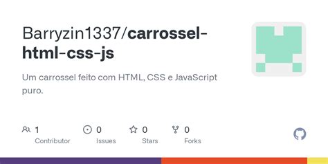 GitHub Barryzin1337 Carrossel Html Css Js Um Carrossel Feito