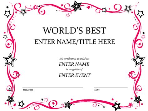 Editable Microsoft Certificate Templates Images Free Editable