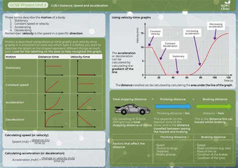 gcse physics unit 2 1 distance speed and acceleration pdf acceleration velocity