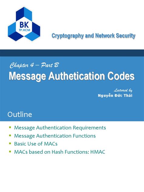 message authentication codes pdf cryptography key cryptography