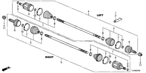 42018 T1G E01 Genuine Honda Boot Set Outboard Gkn
