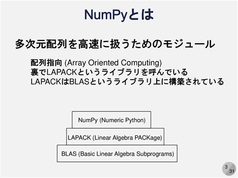 numpyとscipyの使い方 python numpy speaker deck