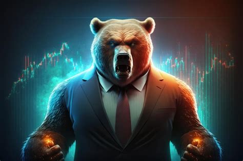 Premium Photo Bear Bearish Divergence In Stock Market And Crypto