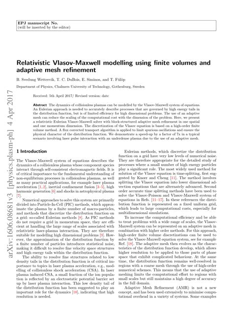pdf relativistic vlasov maxwell modelling using finite volumes and adaptive mesh refinement