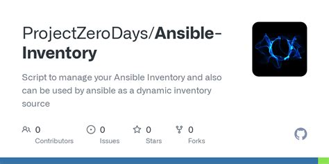 GitHub ProjectZeroDays Ansible Inventory Script To Manage Your