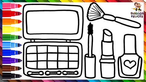 Dibuja Y Colorea Maquillaje Arcoiris Dibujos Para Ni Os Youtube