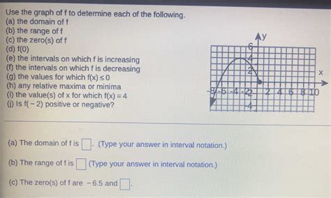 use the graph of f f to determine each of th cameramath
