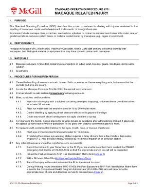 Fillable Online How To Create An Effective Standard Operating Procedure
