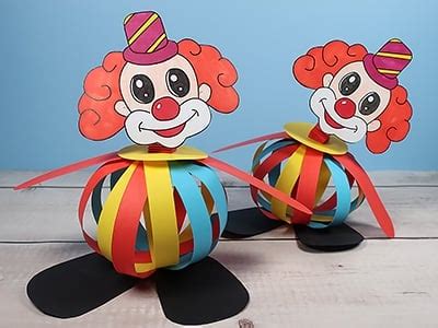 Clown basteln sie können wackeln kreativraum24