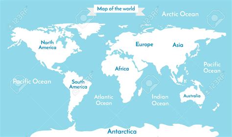 Carte Du Monde Avec Ocean