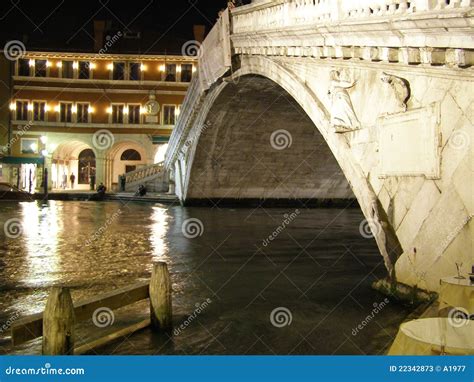 Venedig Bis Zum Nacht Stockbild Bild Von Kanal Nacht 22342873