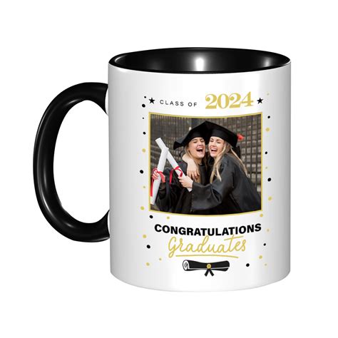 Taza de graduación con foto personalizada clase de 2024 taza de café