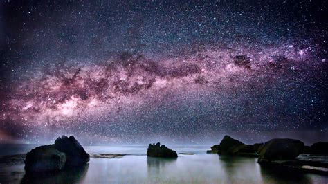 Landscape Night Galaxy Nature Sky Stars Milky Way Atmosphere