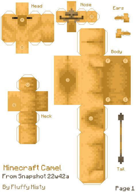 Pixel Papercraft Camel Snapshot 22w42a