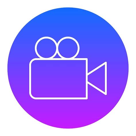 Icono de la cámara de película Vector Premium
