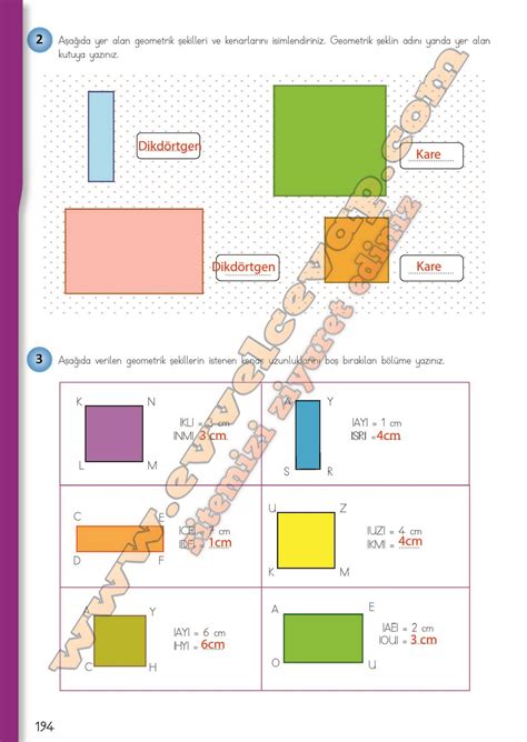 4 Sınıf Matematik Meb Yayınları Ders Kitabı Cevapları Sayfa 194