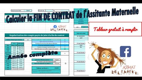Année Complète fin de contrat Assmat et régularisation de congés payés