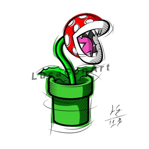 Plantilla Planta Carnivora De Mario Bros Plant Pattern D Perler The
