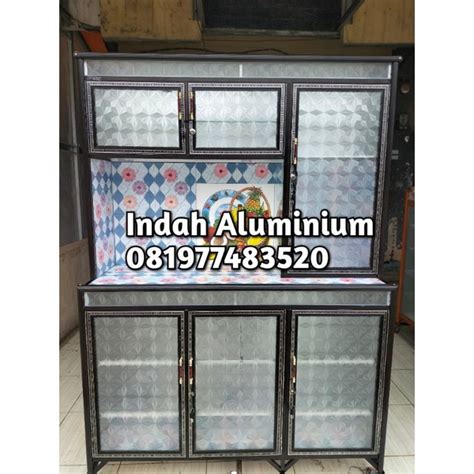 Jual RAK PIRING 3 PINTU MINIMALIS MURAH ALUMINIUM PALEMBANG Indonesia