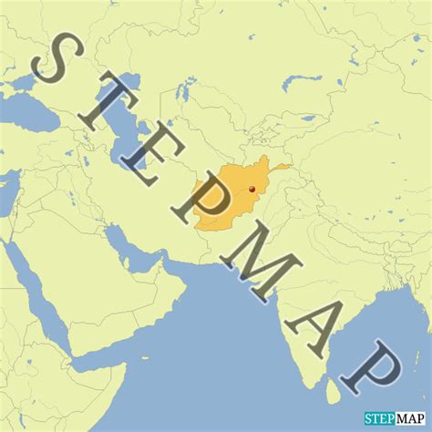 StepMap Afghanistan Kabul Landkarte für Deutschland