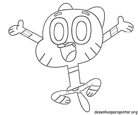 O Incrível Mundo de Gumball desenhos para imprimir colorir e pintar