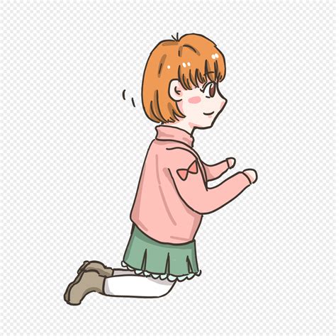 Niña Pintada A Mano Mirando El Elemento PNG Imágenes Gratis Lovepik