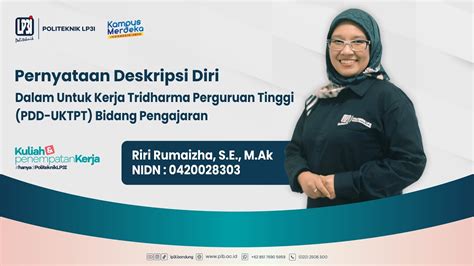 Pdd Uktpt Bidang Pengajaran Serdos Smart Riri Rumaizha