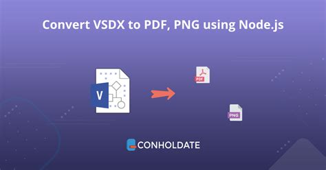 konvertieren sie vsdx mit node js in pdf und png