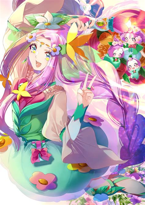 Hanami Kotoha Cure Felice And Ha Chan Precure And 1 More Drawn By