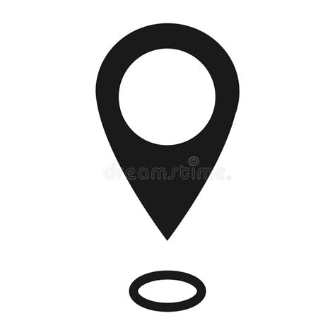 Símbolo De Mapa De Icono De Ubicación Aislado En Fondo Blanco Botón