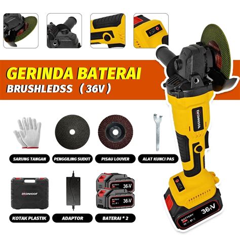 Jual Gerinda Sudut Brushless Cordless Mesin Gerinda Angle Grinder