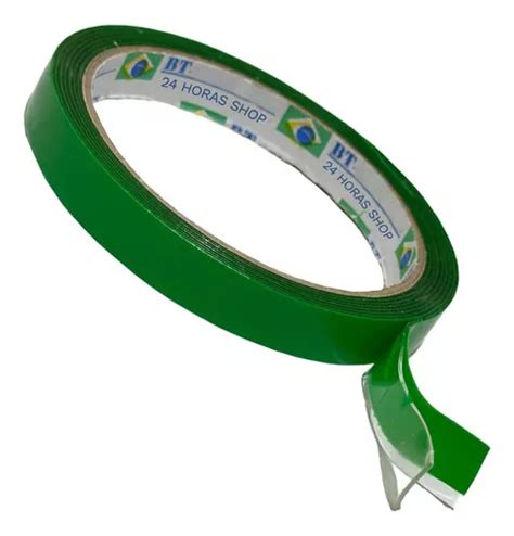 Cinta Adhesiva Verde Transparente Extra Fuerte De Doble Cara De Mm X